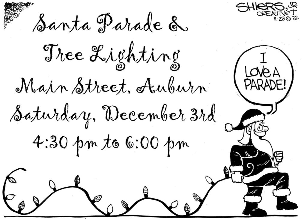 Tree lighting in Auburn | Cartoon by Frank Shiers | Auburn Reporter