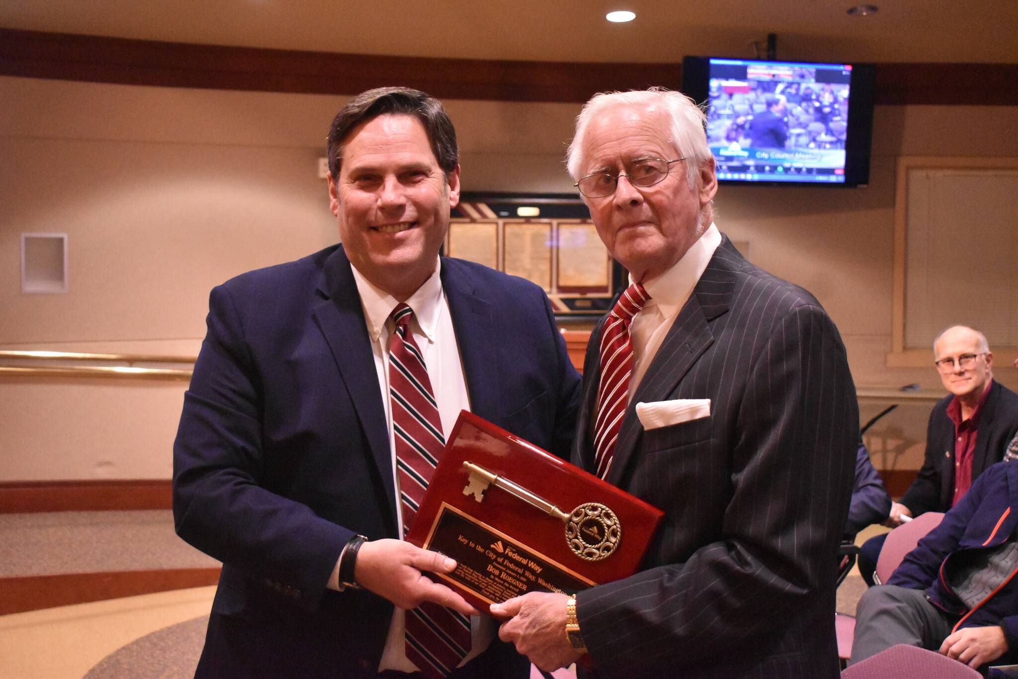 Former Auburn Mayor Bob Roegner awarded Key to the City in Federal Way ...