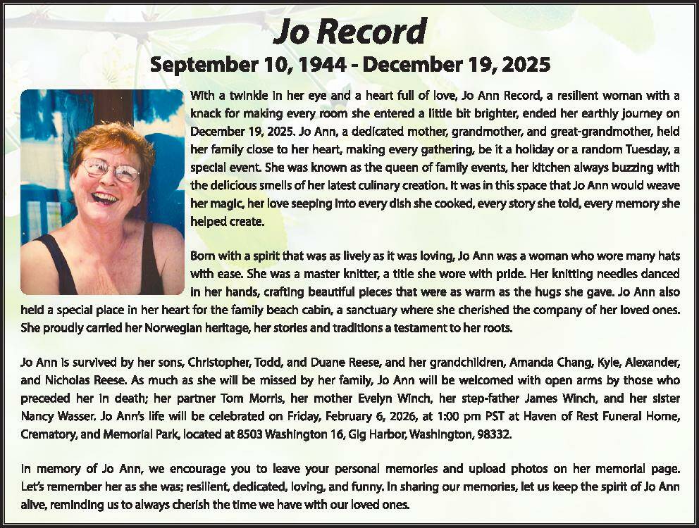 Obituaries | Auburn Reporter