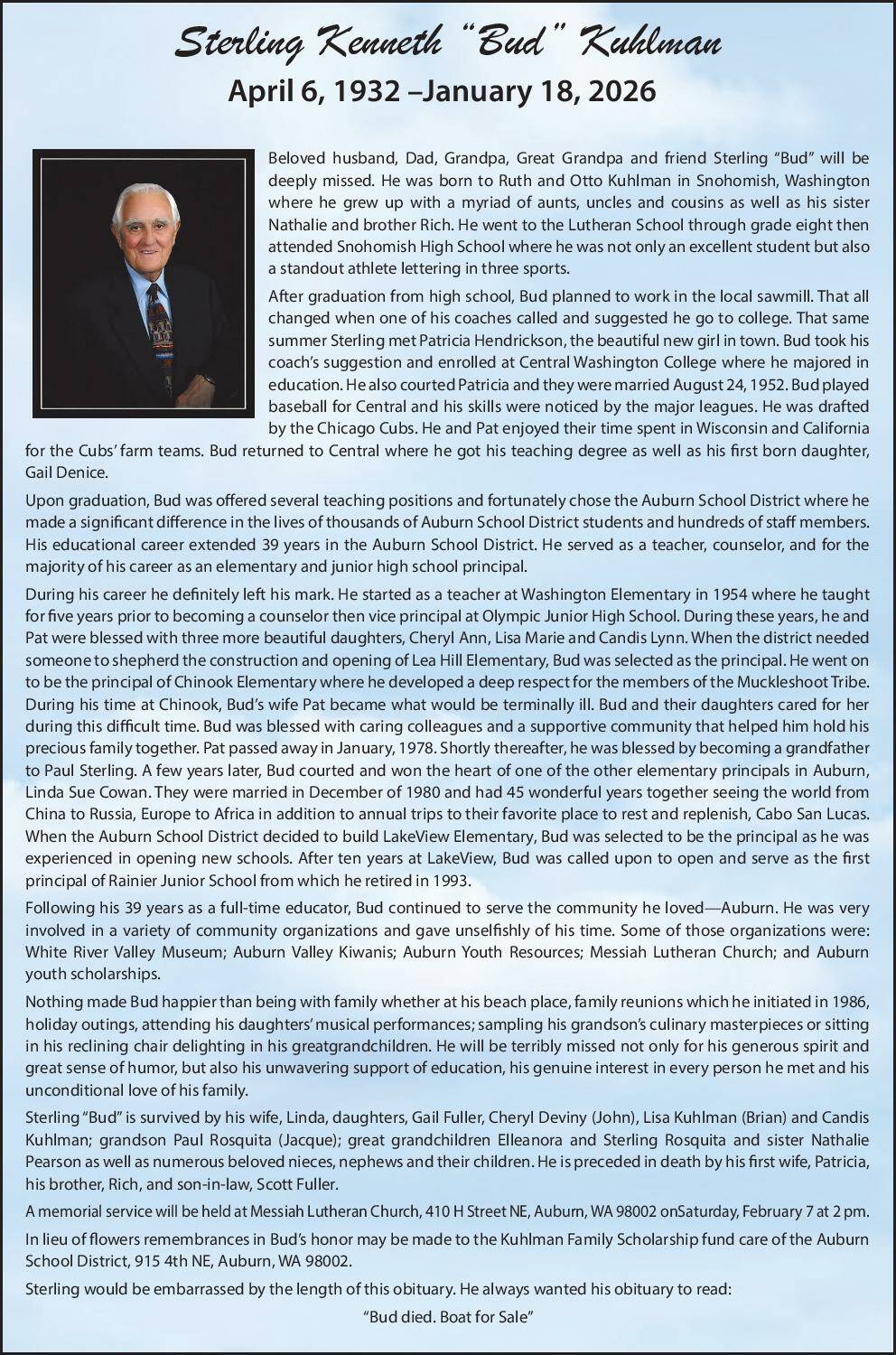 Obituaries | Auburn Reporter